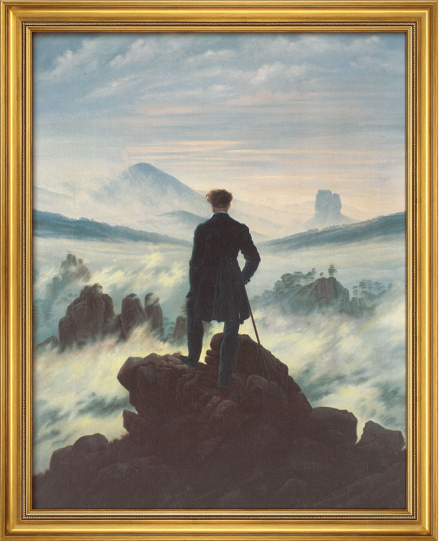Bild Der Wanderer über dem Nebelmeer (1818) – Caspar David Friedrich ...